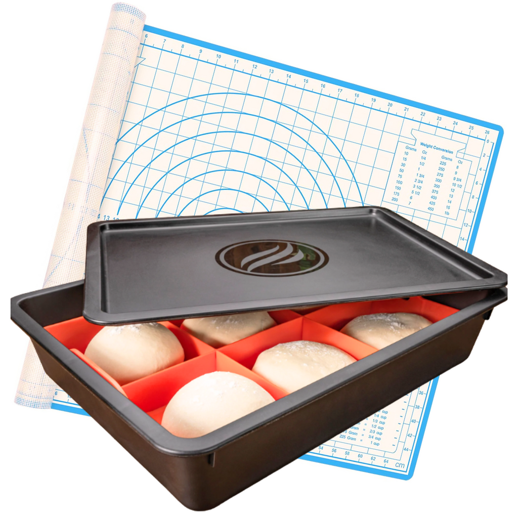 Pizza Dough Box Container And Silicone Dough Mat Bundle – Fortissimo ...